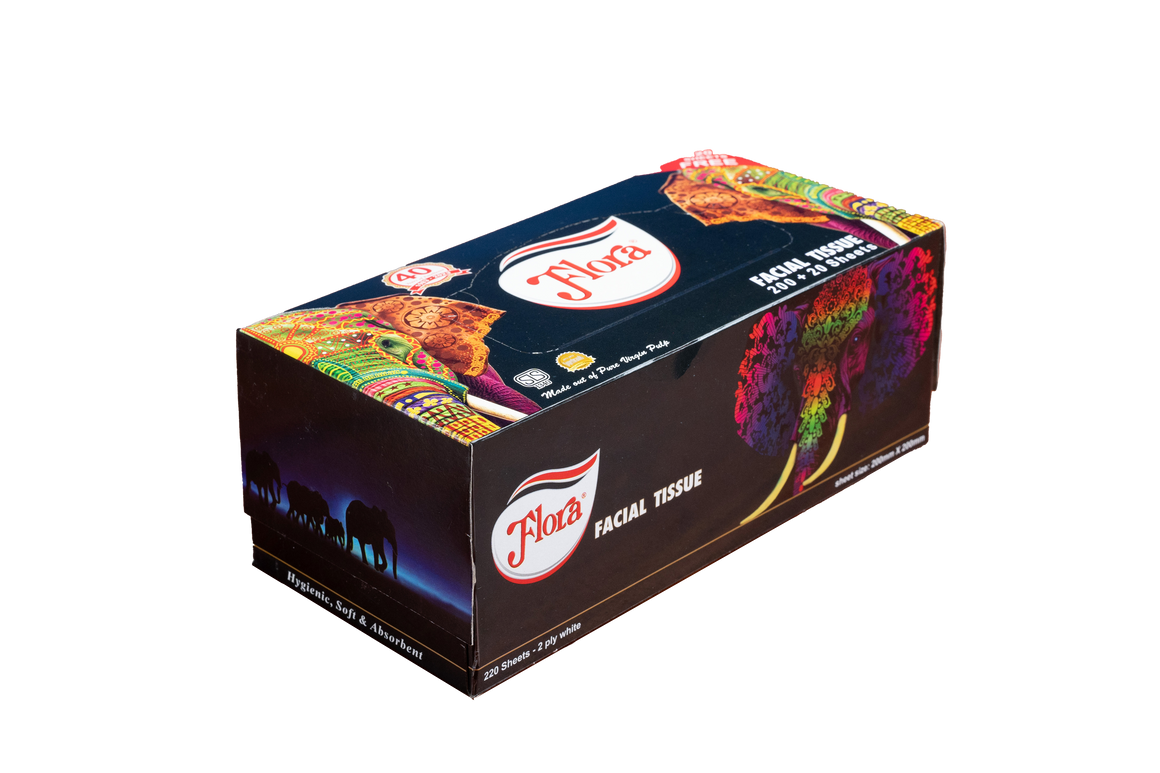 FLORA PERFUMED FACIAL TISSUE 2PLY 160 SHEETS - KOOL – FloraTissues